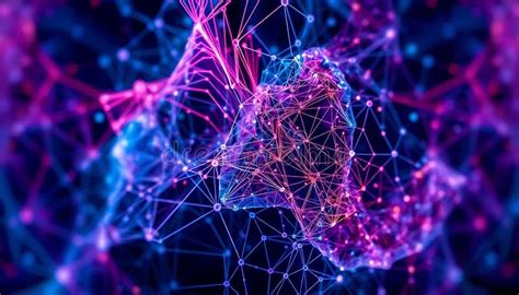 Abstract Network Connection Digital Technology And Data Flow Concept