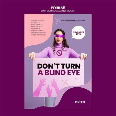 여성에 대한 폭력 제거 전단지 무료 Psd 파일