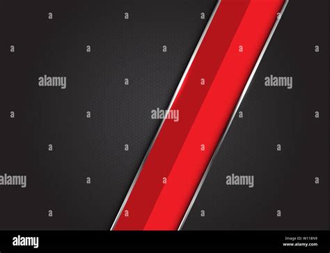 Abstract Red Silver Line Slash On Dark Grey Black Hexagon Mesh Pattern Abstract Red Silver Line Slash On Dark Grey Black Hexagon Mesh Pattern