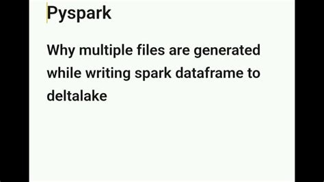 Pyspark Real Time Experience Interview Question Youtube