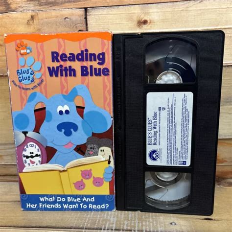 Blues Clues Reading With Blue Vhs Tape Used Nick Jr Rare Htf