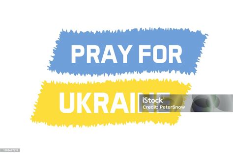 우크라이나 플래그 색상우크라이나 텍스트에 대한기도 러시아와 우크라이나 사이의 전쟁을 중지 0명에 대한 스톡 벡터 아트 및 기타 이미지 0명 2022년 Blessing