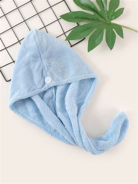 Solid Color Hair Drying Cap Hair Drying Cap Drying Cap Light Blue Hair