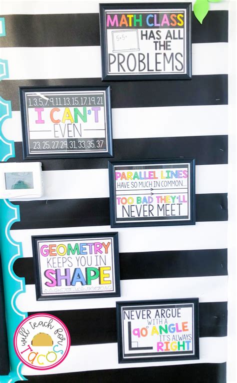 Math Classroom Decorations With A Purpose Will Teach For Tacos