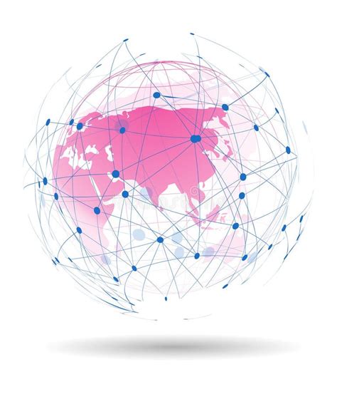 Global Network Connection World Map Point And Line Composition Concept