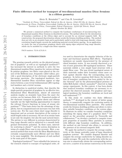 Pdf Finite Difference Method For Transport Of Two Dimensional