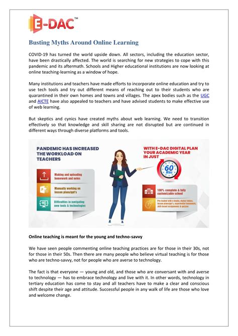 Ppt Busting Myths Around Online Learning Powerpoint Presentation Free Download Id10926729