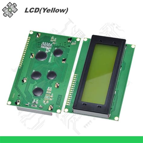 Englab★lcd2004 20x4 Display Module With I2c Interface Adapter Blue And