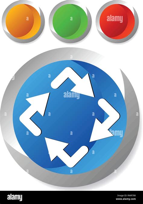 Circular Arrows Icon Rotating Arrows Clockwise Arrows Stock Vector