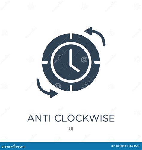 Anti Clockwise Icon In Trendy Design Style Anti Clockwise Icon