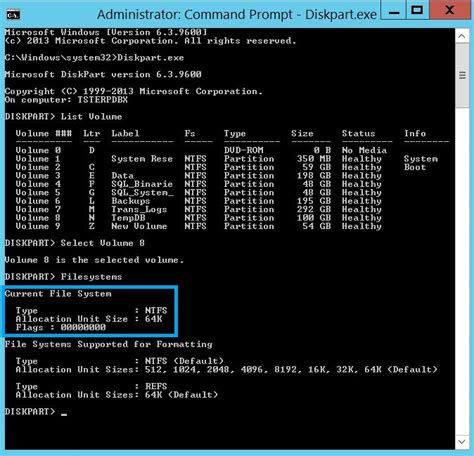 How To Configure Ntfs Allocation Unit Size 64 Kb For Sql Server Drives Josh Burns Tech