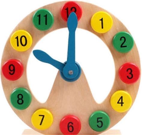 Wooden Shape Sorting Clock Teaching Clocks Digital Educational Toys Simple Wooden Learning