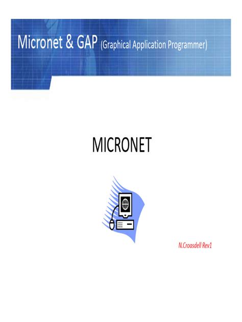 023 Micronet And Gap Pdf Computer Programming Computer Program