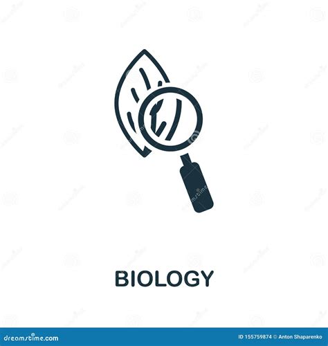 Symbool Voor Het Vector Biologiepictogram Creatief Teken Uit De