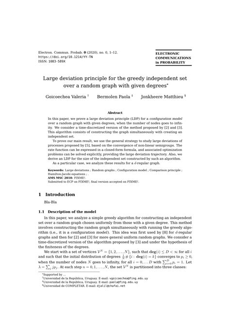 Pdf Large Deviations For The Greedy Exploration Process On