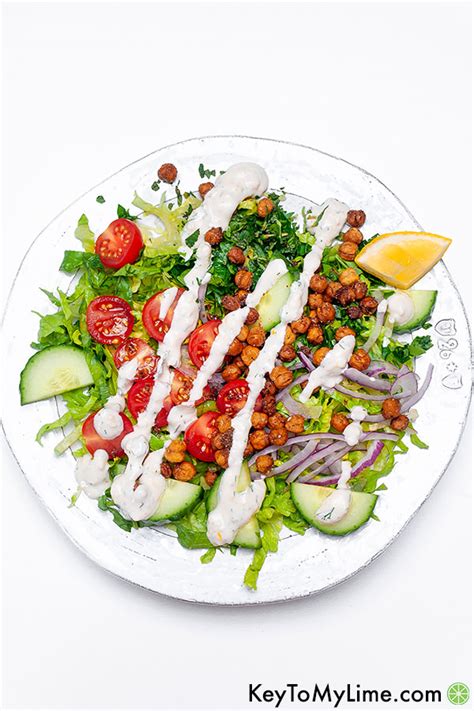 Vegan Chickpea Shawarma Salad With Creamy Dressing Key To My Lime