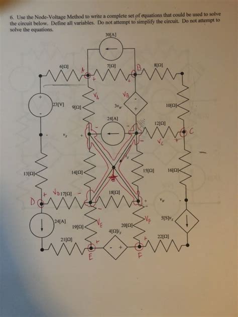 Solved Use The Node Voltage Method To Write A Complete Chegg Com