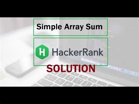 Simple Array Sum HackerRank Solution YouTube