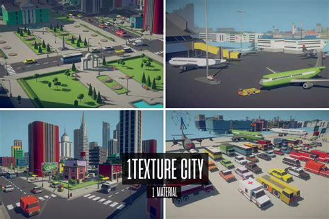 Mobile 1texture City Unityhub Pro бесплатные ассеты для Unity и Unreal Engine