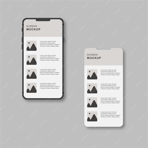 Premium Vector App Interface Mockup On Phone Screen And Smartphone Mockup Design