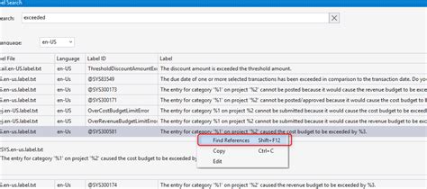 AX D FO Find All References Of A Label Message AX Dynamics For Finance And