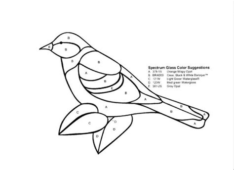 Bird Stained Glass Patterns Glass Designs