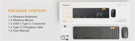 Backlit Wireless Keyboard And Mouse For Mac Protoarc Km100 Ultra Slim Backlit