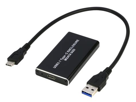 Msata Ssd Enclosure Adapter To Usb C Riitop Usb To Msata Ssd Converter For Msata Internal