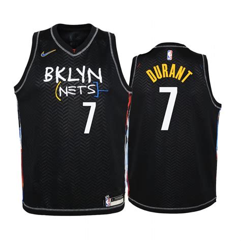 Brooklyn Nets Kevin Durant 2020 21 City Edition Black Youth Jersey