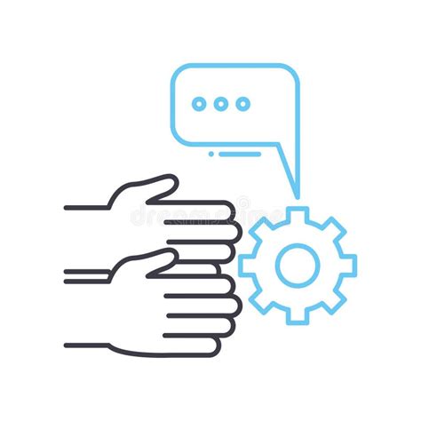 Project Management Line Icon Outline Symbol Vector Illustration Concept Sign Stock Vector