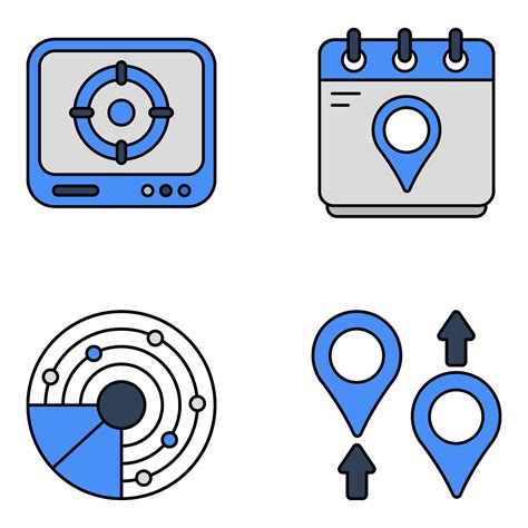 Pack Of Map And Geolocation Flat Icons 25392986 Vector Art At Vecteezy
