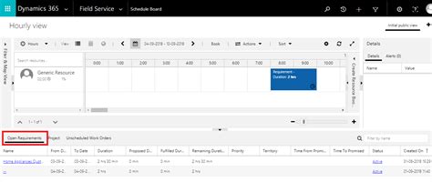 configure schedule board to include multiple entities booking requirements using universal