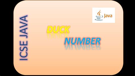duck no in java in hindi duck number youtube
