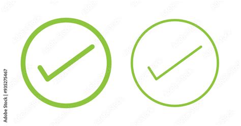 Check Mark Icon Button Set Check Box Icon With Right Or Correct Buttons And Yes Checkmark Icons