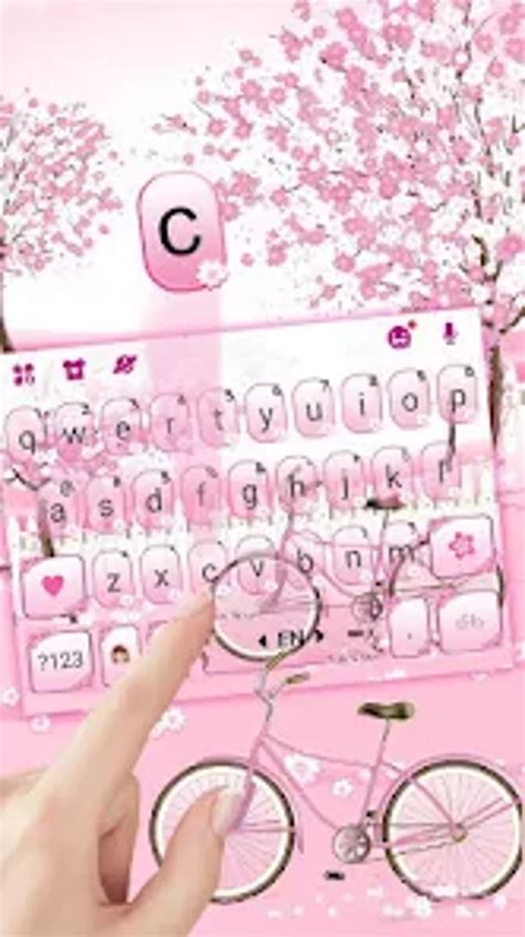 Sakura Bicycle Keyboard Theme For Android Download