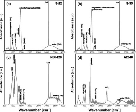 Representative Ftir Spectra For The Microinclusion Bearing Zones In The
