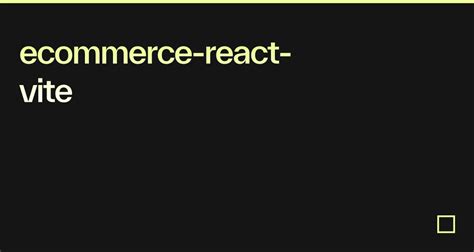 Ecommerce React Vite Codesandbox