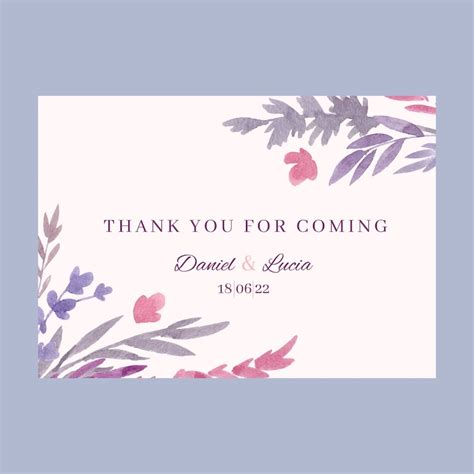 결혼식 감사 카드 이미지 Freepik에서 무료 다운로드