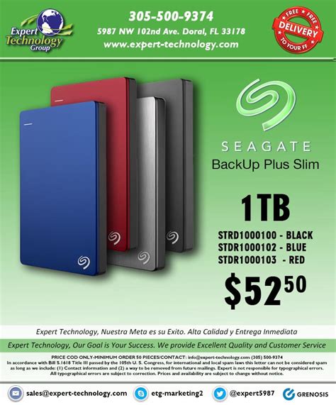 Seagate Backup Plus Slim HDD TB Expert Technology
