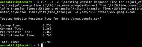 How To Test Website Loading Speed In Linux Terminal