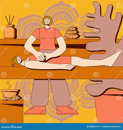Abdominal Massage Treatment Stock Vector Illustration Of Care