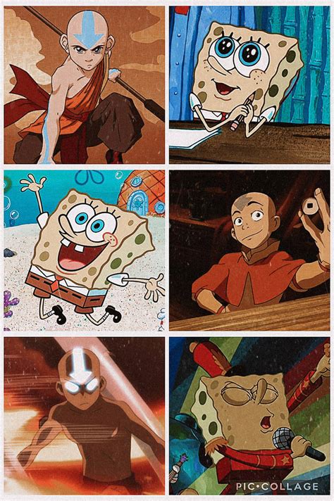 Aang And Spongebob By Bambom08 On Deviantart