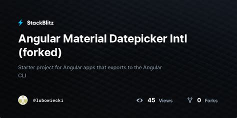 Angular Material Datepicker Intl Forked Stackblitz