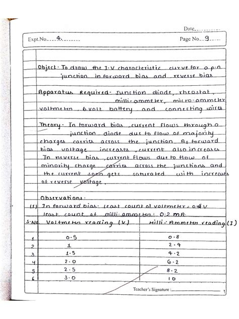 Pn Junction Diode Iv Characteristic Pdf