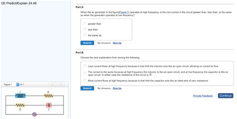 solved ce predict explain 24 46 part a when the ac generator