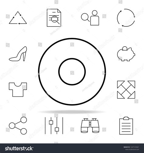 Record Circular Button Icon Minimal Universal Vector Có Sẵn Miễn Phí Bản Quyền 1247141821