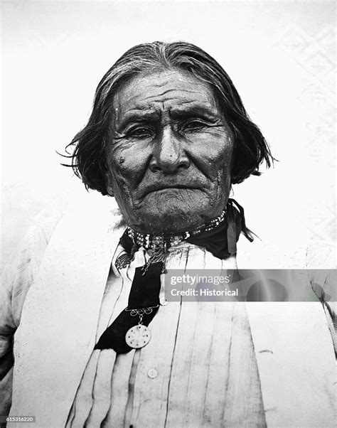 A Bust Portrait Of Geronimo An Apache Leader Who Lead A Series Of