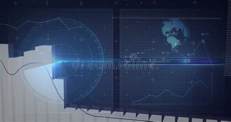 Digital Graphs And World Map Animation Over Financial Data Charts Stock Video Video Of Growth