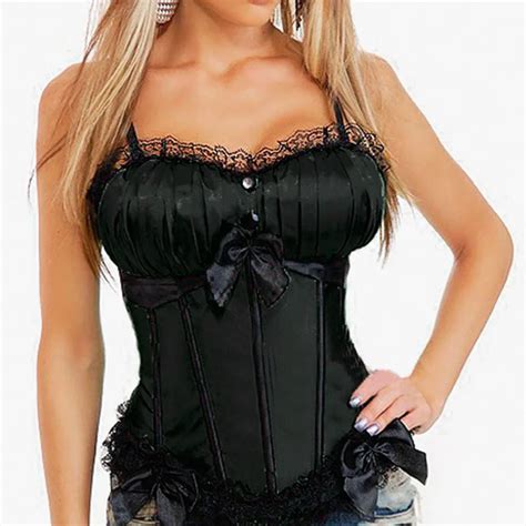 Aliexpress Com Buy Women S Boned Bridal Corset Tops With Strap Ruffled Edge Sexy Lace Up
