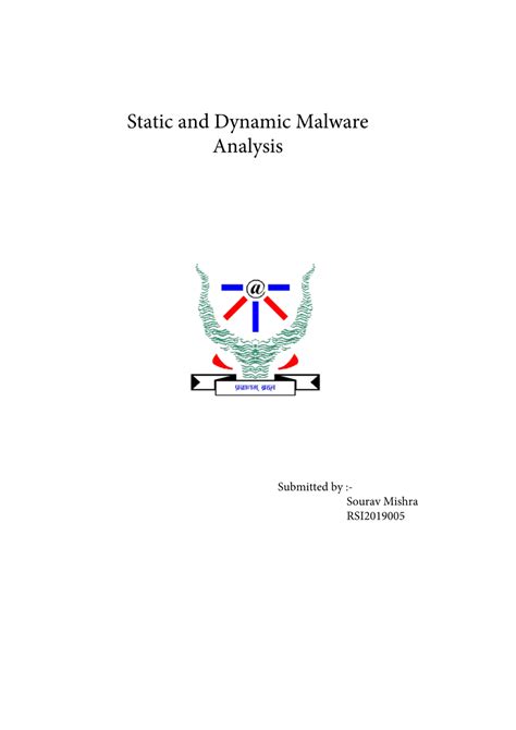 Pdf Static And Dynamic Malware Analysis